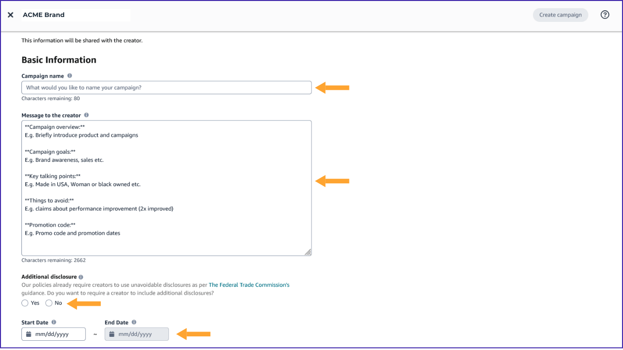 How to Launch Amazon Creator Connections Campaigns • Versa Marketing